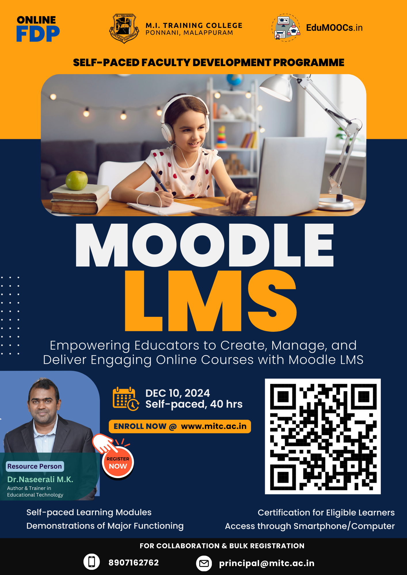FDP on MOODLE LMS - MI TRAINING COLLEGE